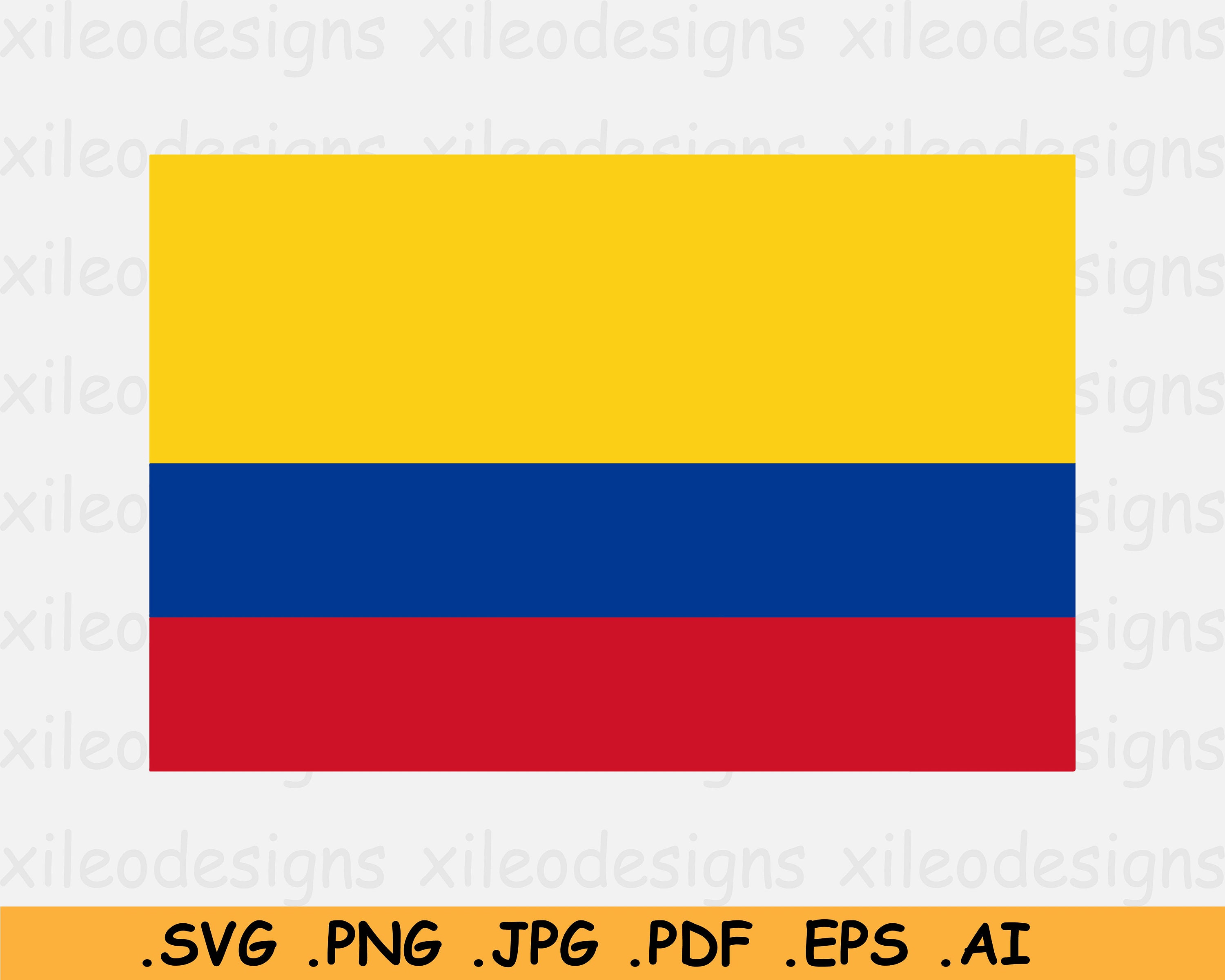 Colombia National Flag SVG Colombian Nation Country Banner - Etsy