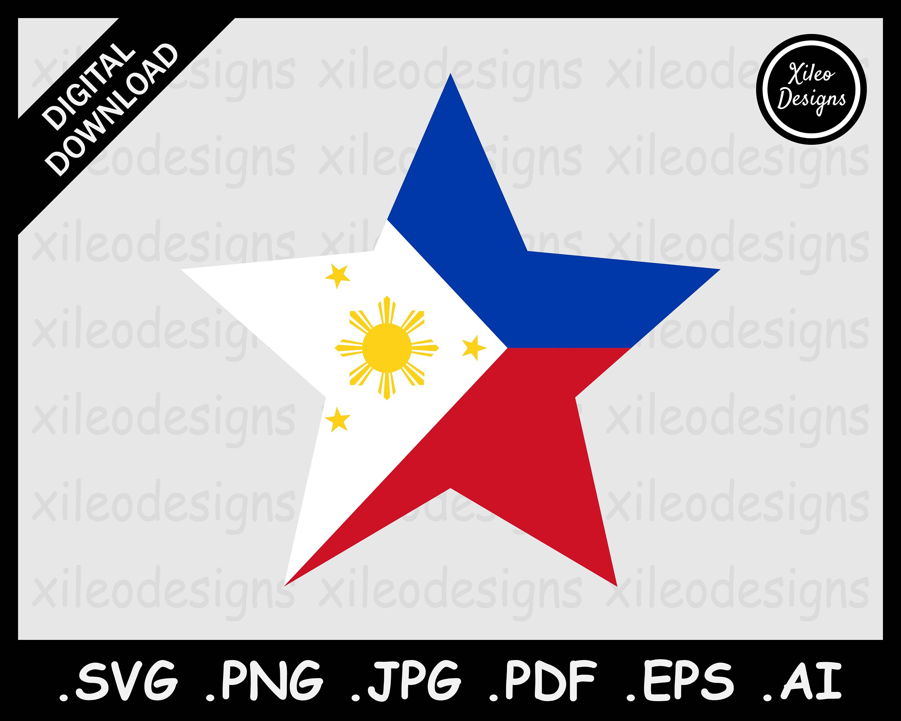 Philippines Star Vector Clipart