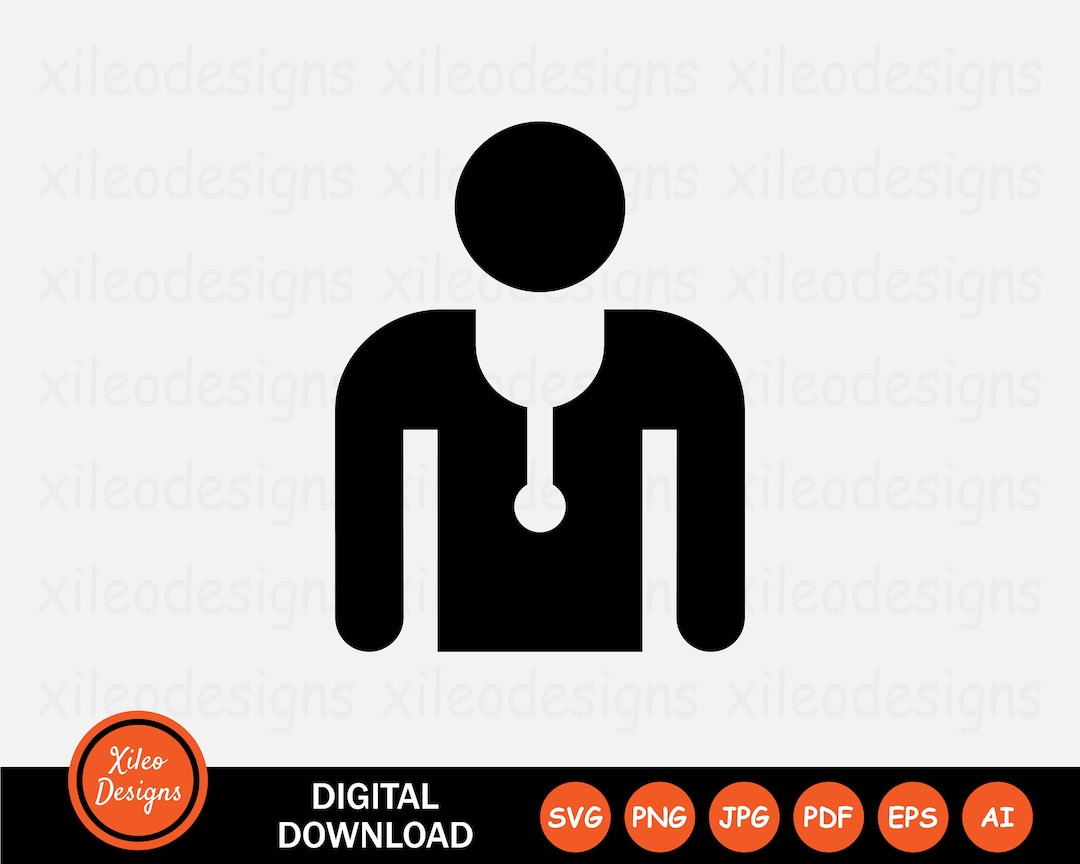 Doctor Icon SVG - Physician Medic Surgeon Nurse General Practitioner ...