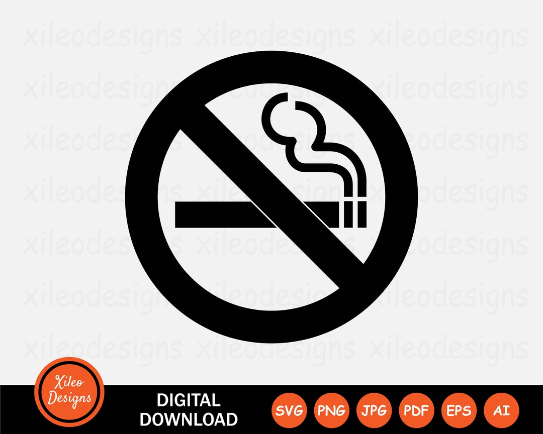 No Smoking Sign Icon SVG Cigarettes Prohibition Banned Png Jpg Eps Ai ...