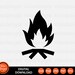 Campfire Icon SVG - Bonfire Camping Bon Camp Wood Fire Flames Burn ...