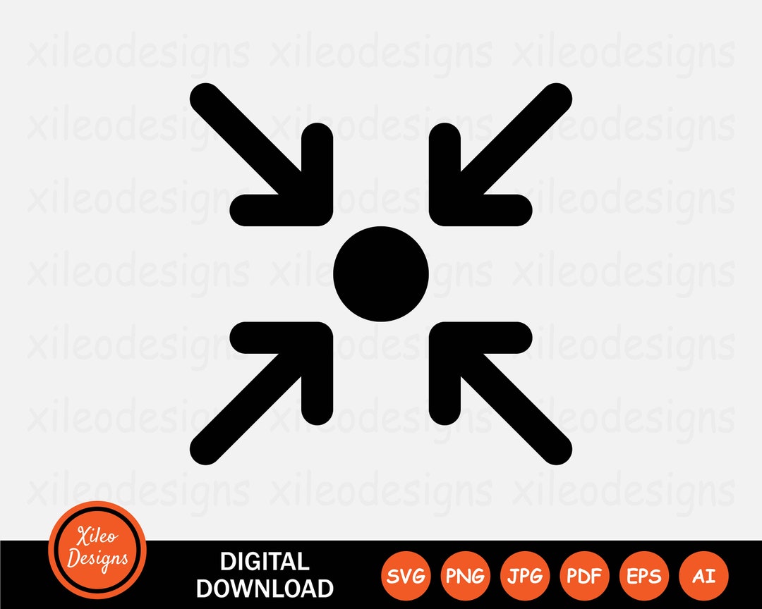 Gathering Point Arrow Icon SVG Four Pointer Target Aim Png Jpg Eps Ai ...