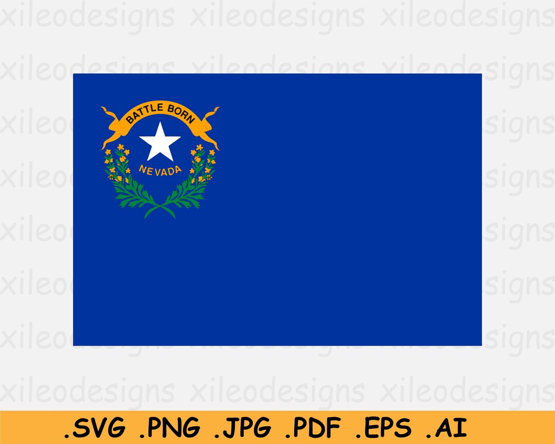 Nevada Flag SVG - NV US Usa State Banner, American United States of ...