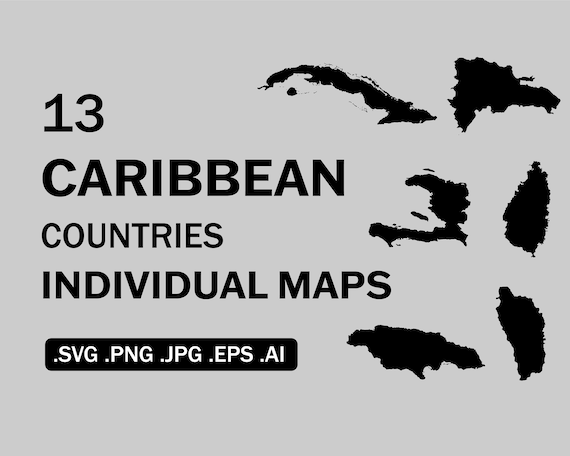 Outline Map Caribbean Islands Maps Of Caribbean Islands Printable