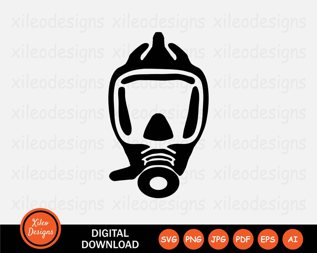 Hazmat Mask SVG Breathing Respirator Full Face Ventilator Sign Symbol ...