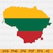 Lithuania Map Flag SVG, Lithuanian SVG Cricut Cut File, Country Nation ...