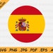 Spain Round Flag SVG Spanish Circular Banner, Country National Circle ...