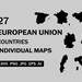 European Union Member Countries Maps SVG, EU Country Nation National ...
