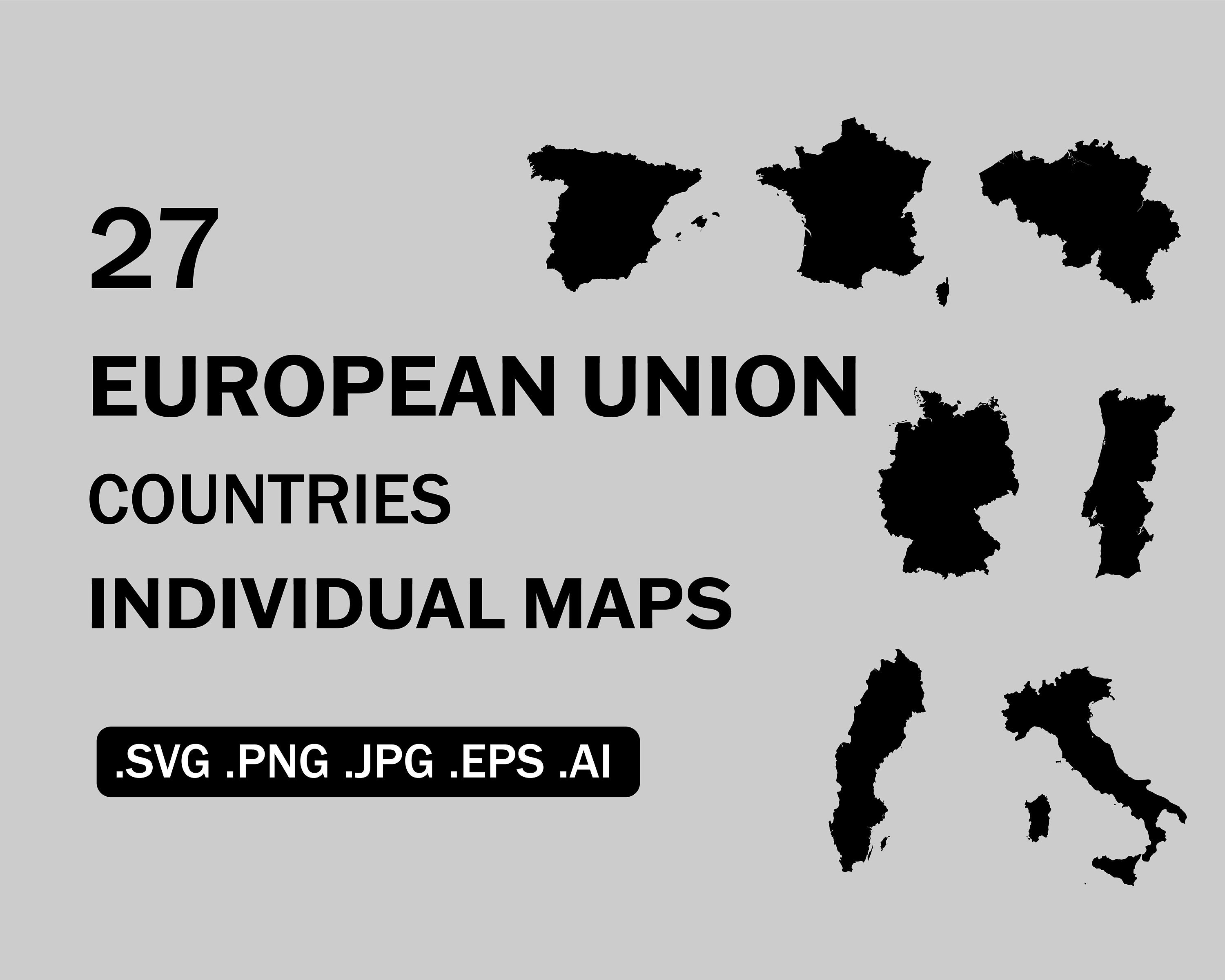 European Union Map Black And White