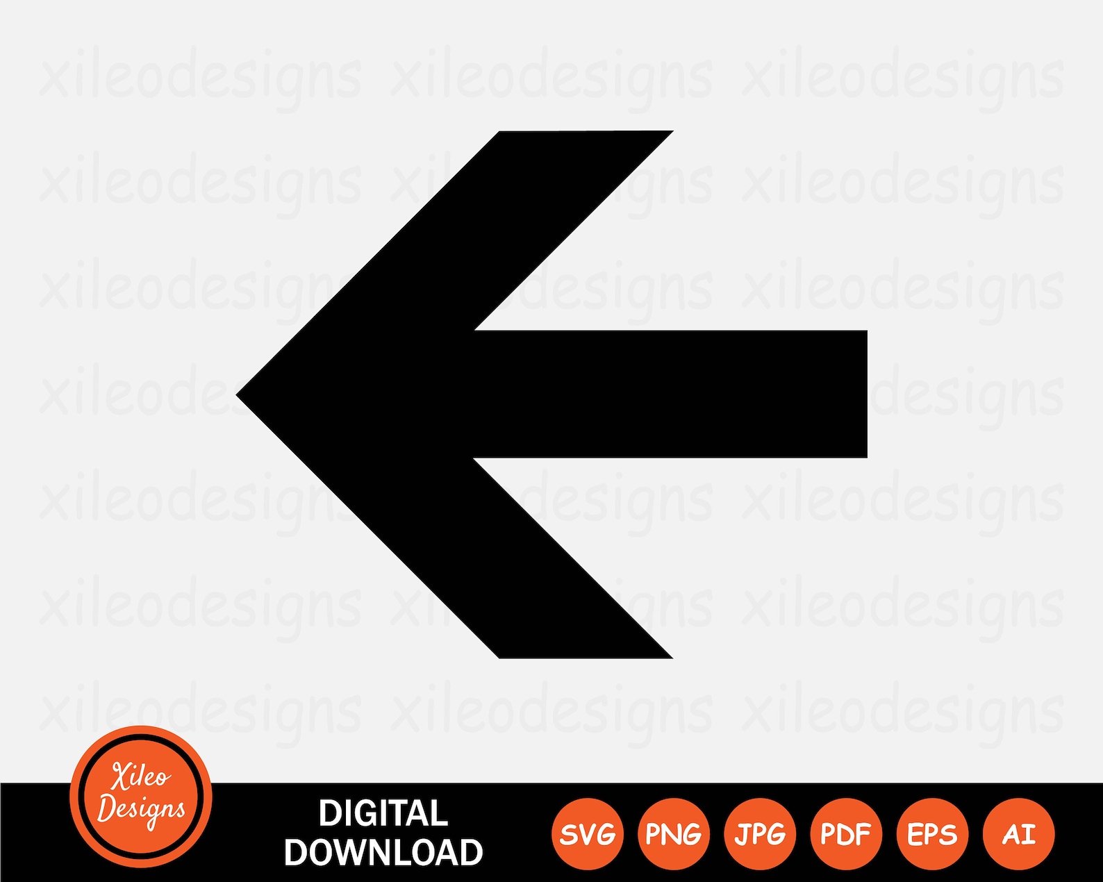 Left Arrow Point Icon SVG Back Backwards Previous Route Graphic Vector ...