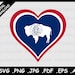 Wyoming Heart Flag SVG WY USA Love Shape Flag State Icon - Etsy