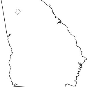 Atlanta Georgia GA State Capital City Map Icon Clipart Location ...