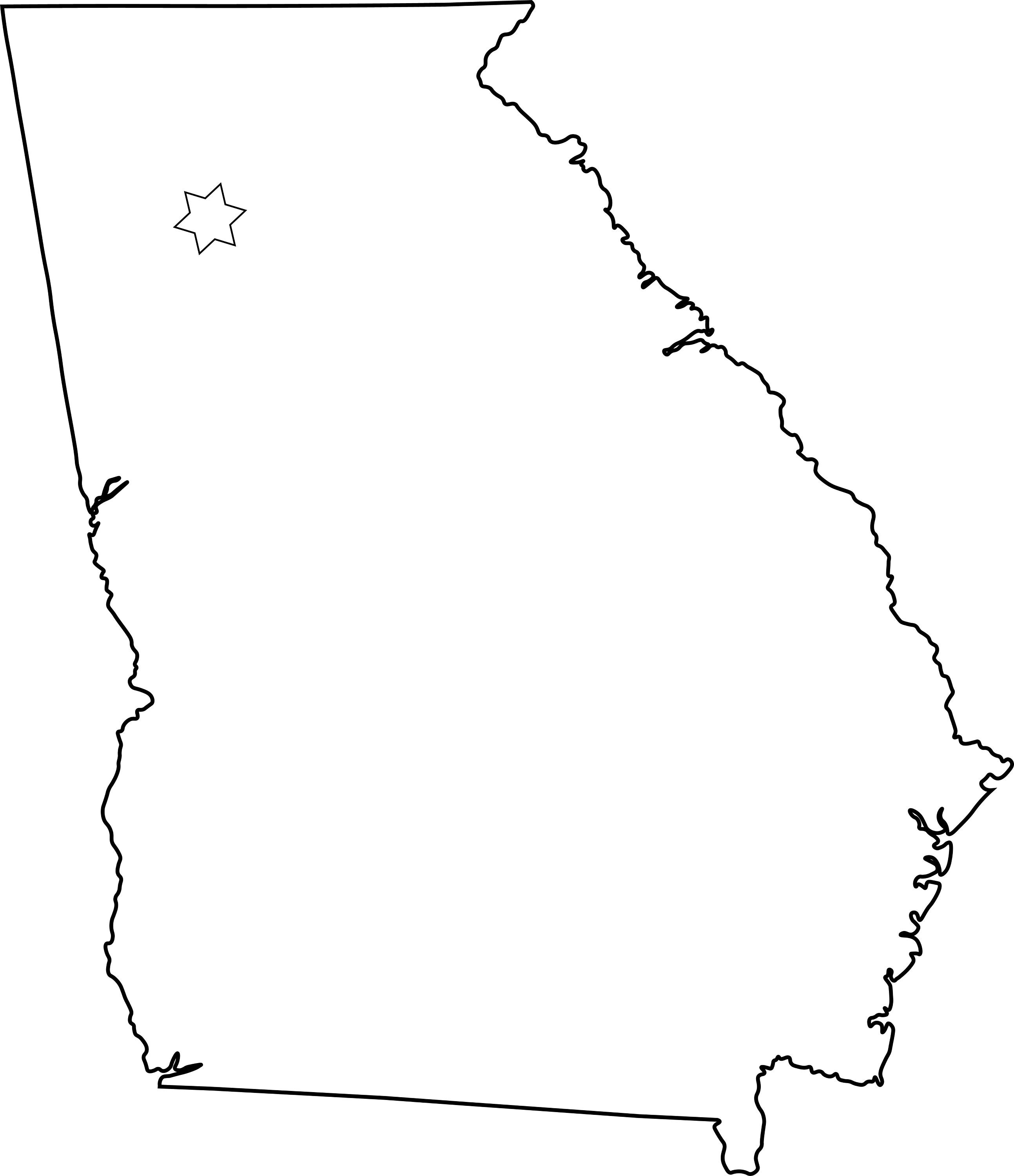 Atlanta Georgia GA State Capital City Map Icon Clipart | Etsy