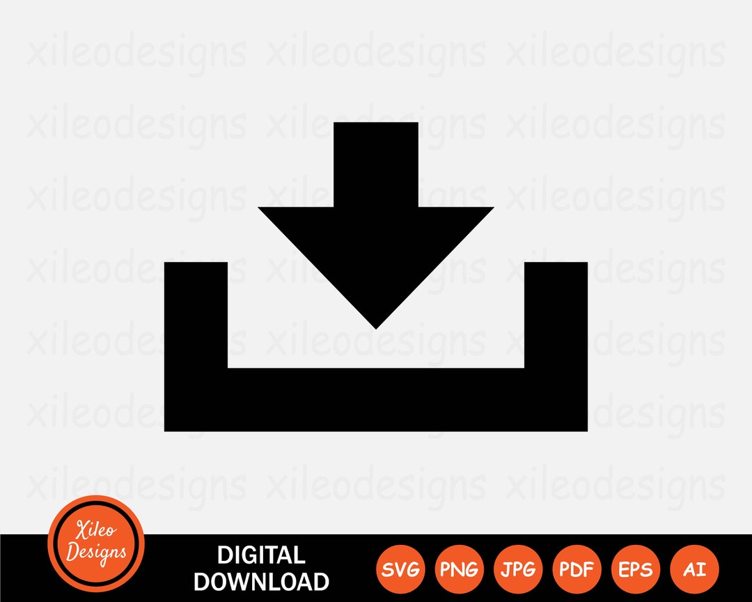 Download Icon SVG - Down Arrow Load File Document Line Shape Outline ...