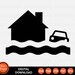 Flood Icon SVG Natural Disaster Flooded Storm Rain Risk Png Jpg Eps Ai ...