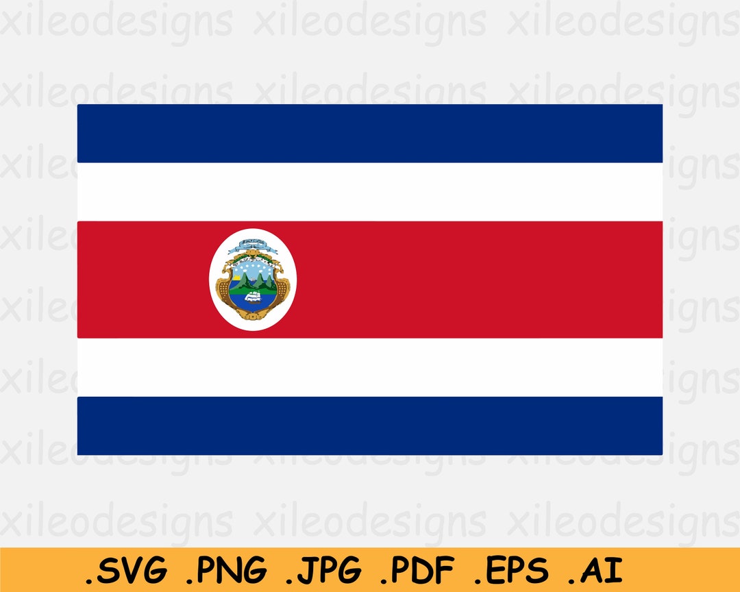 Costa Rica National Flag SVG, Costa Rican Nation Country Banner ...