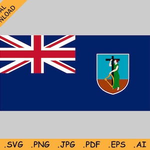 Montserrat Flag SVG - Montserratian Banner, British Overseas Territory ...