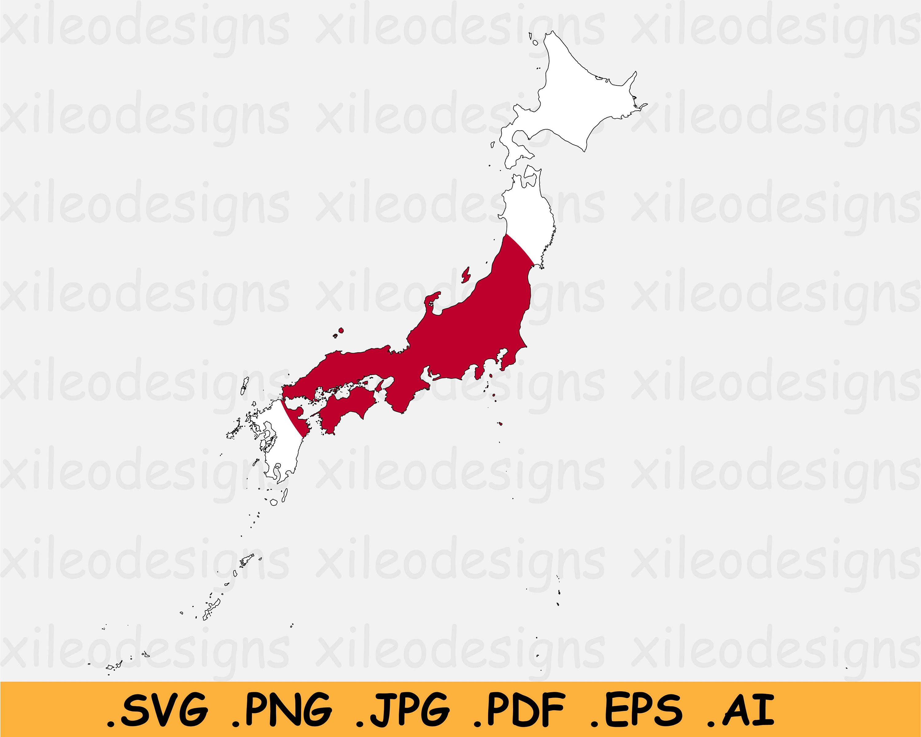 Japan Map Flag SVG, Japanese SVG Cricut Cut File, Country Nation ...