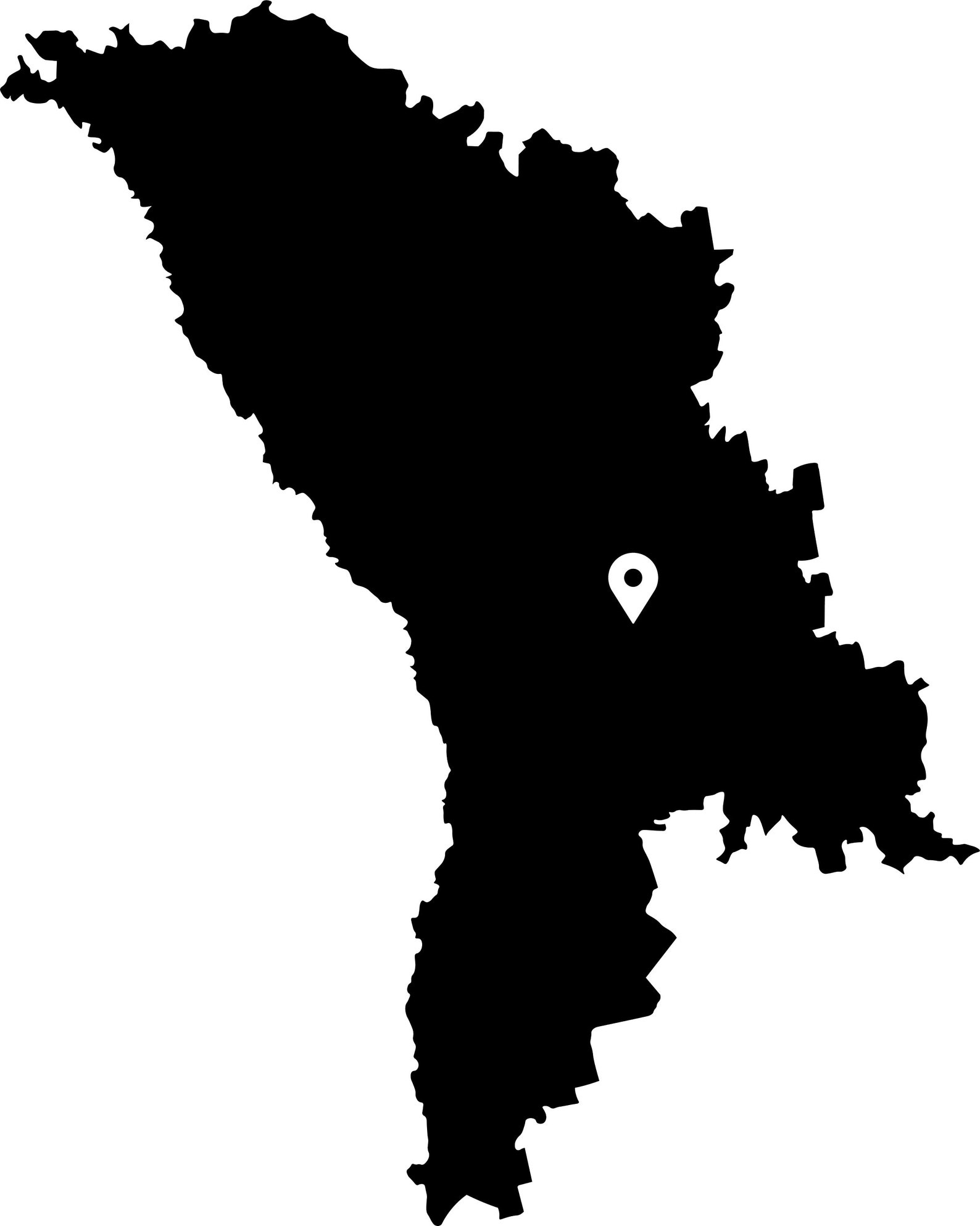 Chisinau Chișinău Moldova Map Capital City Country Location Pin Black ...