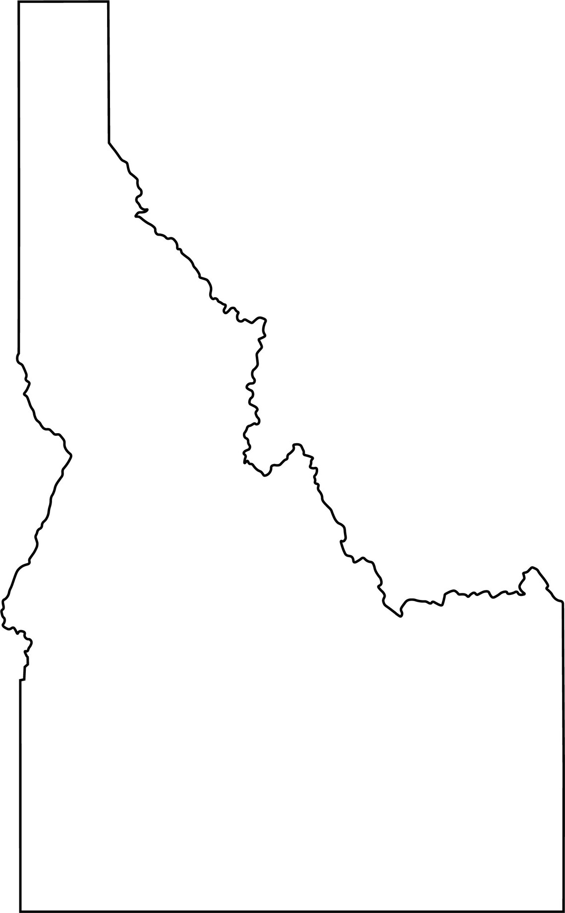 Idaho Map SVG - ID USA United States of America Us, Black and White ...