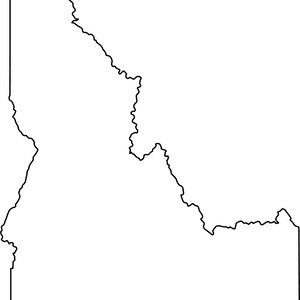 Idaho Map SVG - ID USA United States of America Us, Black and White ...