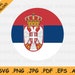 Serbia Round Flag SVG Serbian Circular Banner Country - Etsy