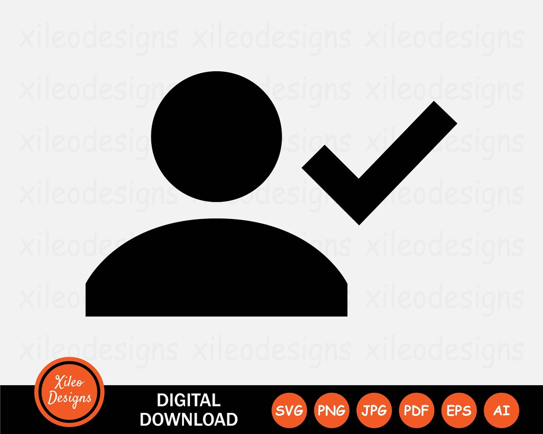 Verified User Icon SVG Account Verification Check Tick Digital Download ...