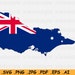 Victoria Flag Map SVG, Vic Australia, AU AUS Australian State Border ...