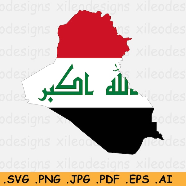 Iraqi Map Svg - Etsy