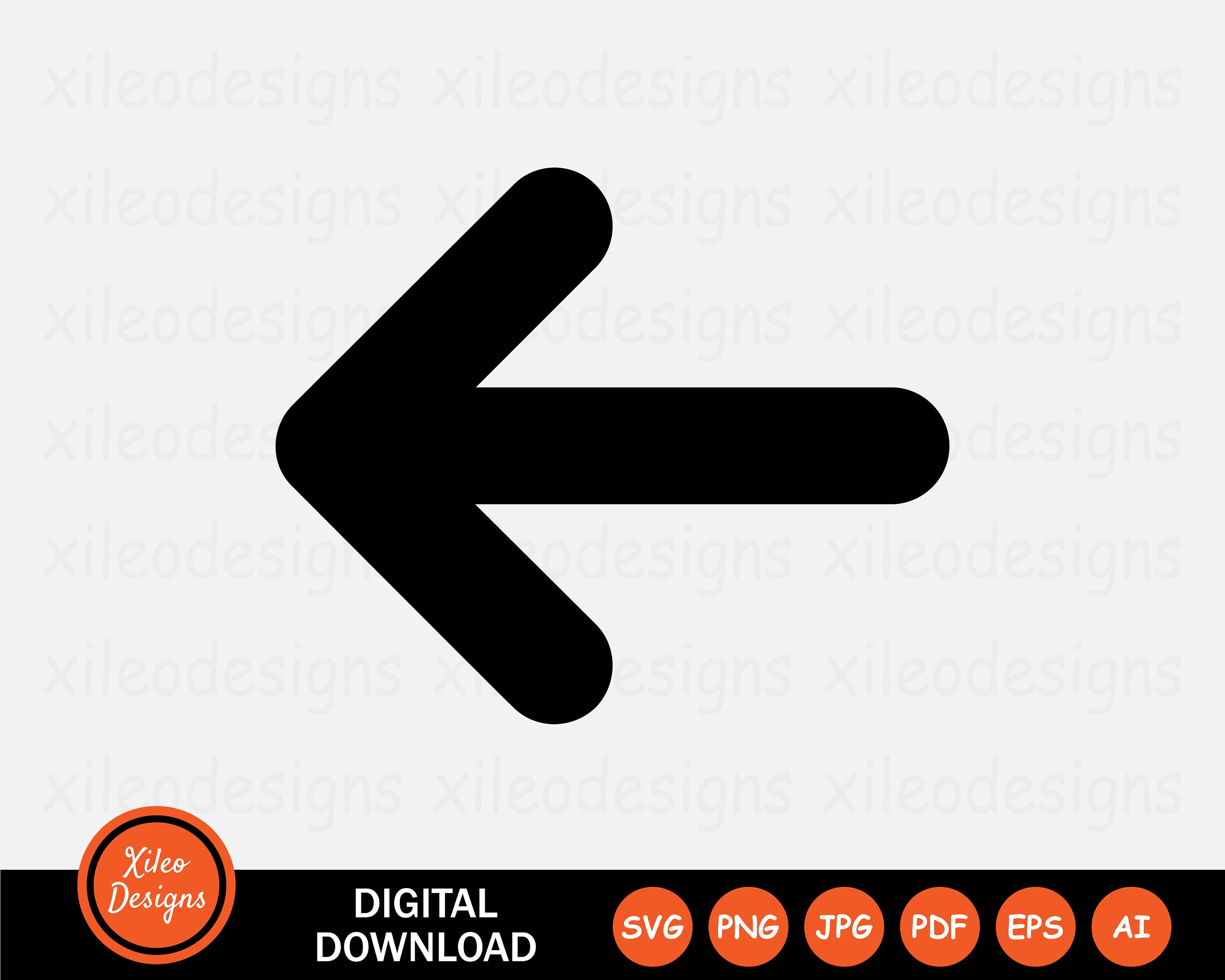 Left Arrow Icon SVG Point Pointer West Navigation Position Previous ...
