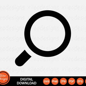 Zoom Lens Icon SVG Magnifying Glass Search Research Graphic Vector ...