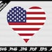 USA Heart Flag SVG United States Love Shape Country National - Etsy