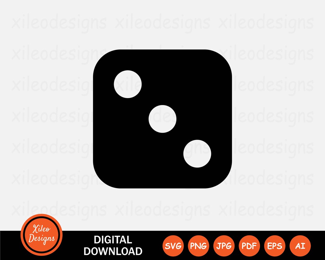 Dice Icon SVG - Number Three Random Chance Gambling Casino Luck Game ...