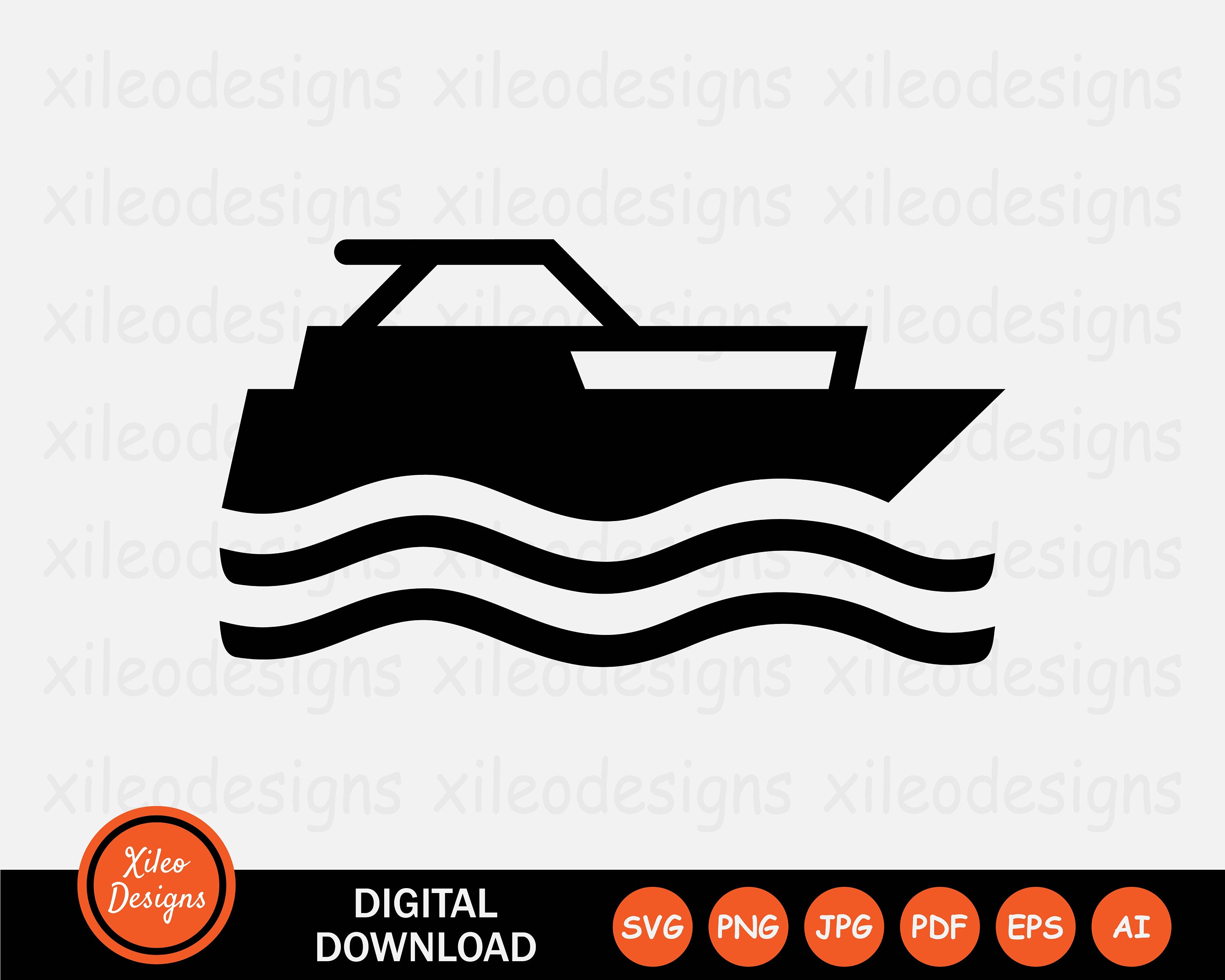 Speedboat Icon SVG - Jet Speed Boat Jetboat Motorboat Ship Vessel ...