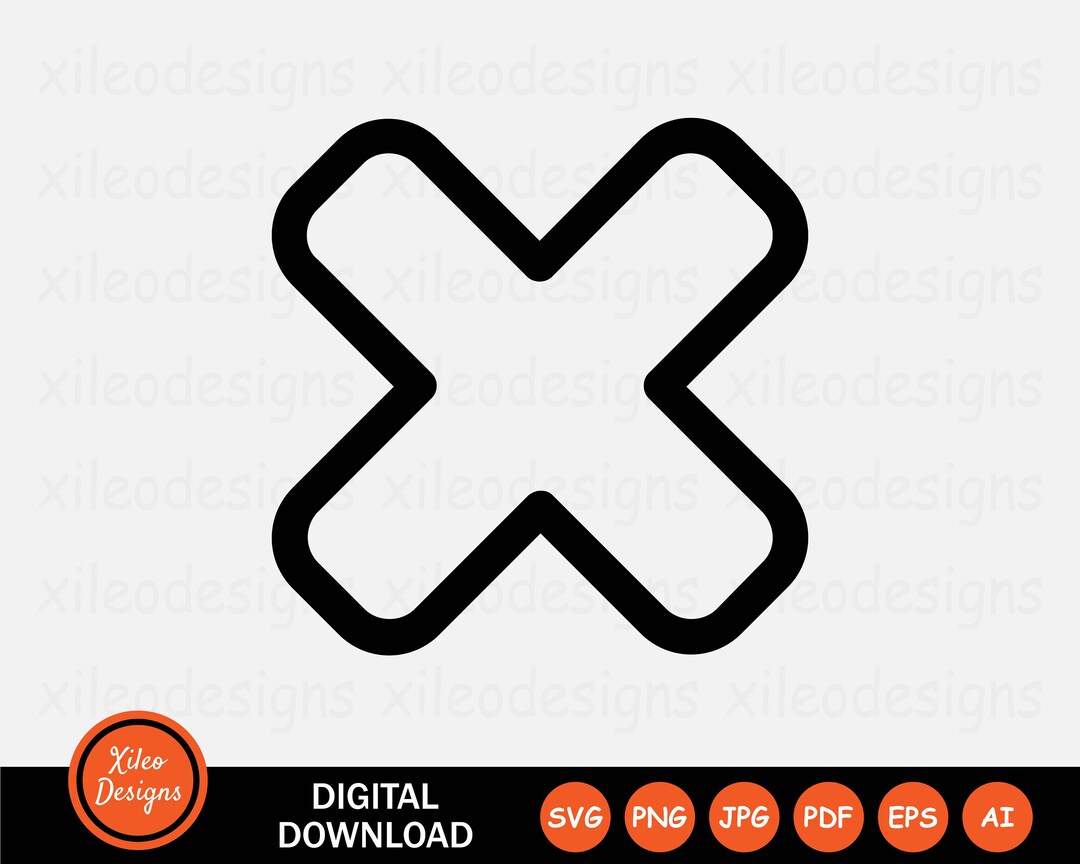 Cross Icon SVG X Mark Error Problem Negative Cancel No Graphic Vector ...