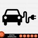 Electric Vehicle Icon SVG EV Car Charging Station Cable Png Jpg Eps Ai ...
