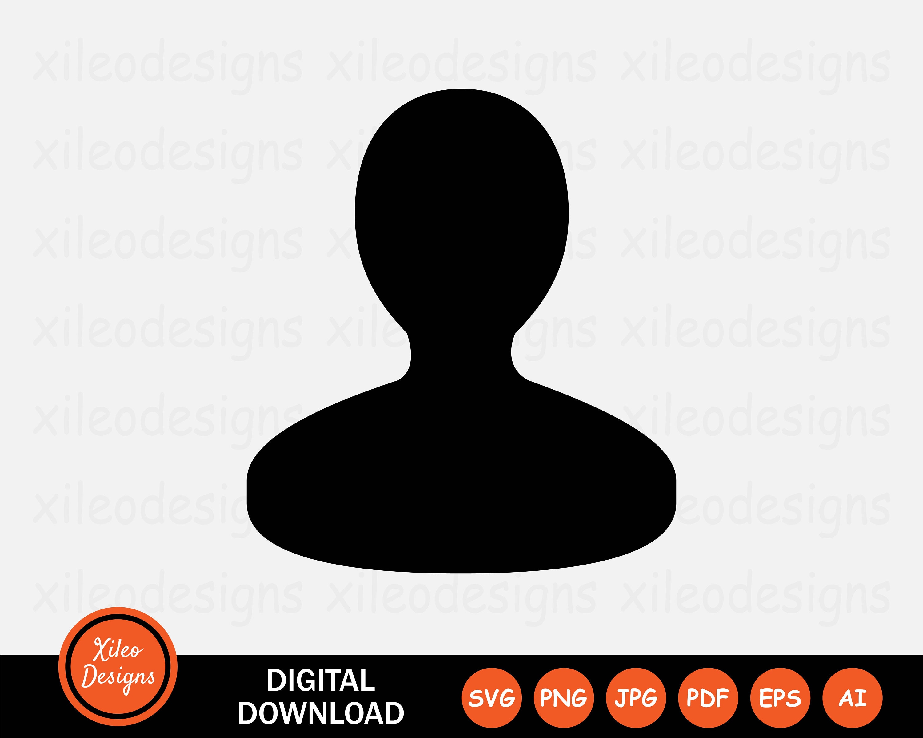 User Icon SVG Person Man Member Profile Avatar Social Png Jpg Eps Ai ...