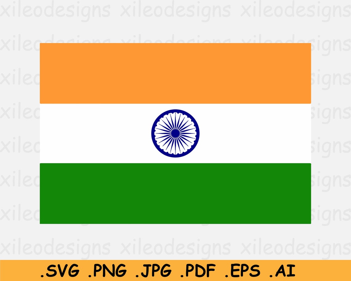 India Flag SVG Indian National Nation Country Banner Cricut | Etsy