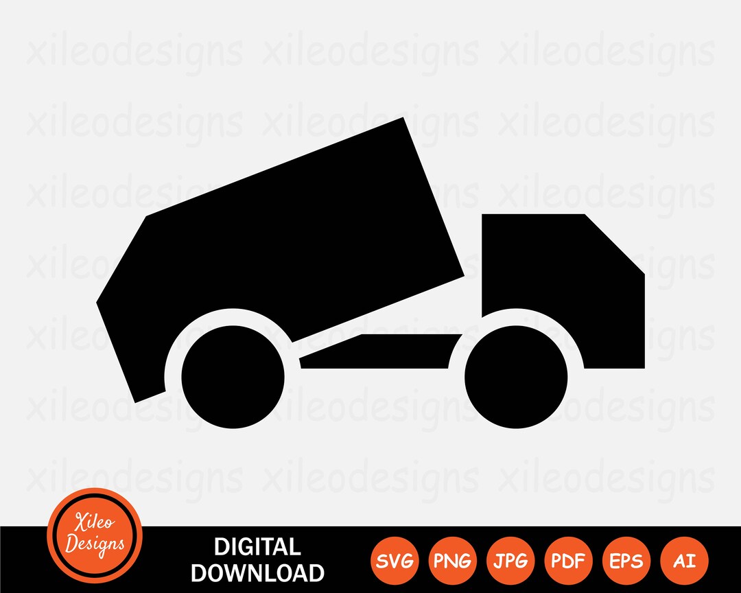 Dump Truck Icon SVG Garbage Lorry Rubbish Vehicle Trash Png Jpg Eps Ai ...