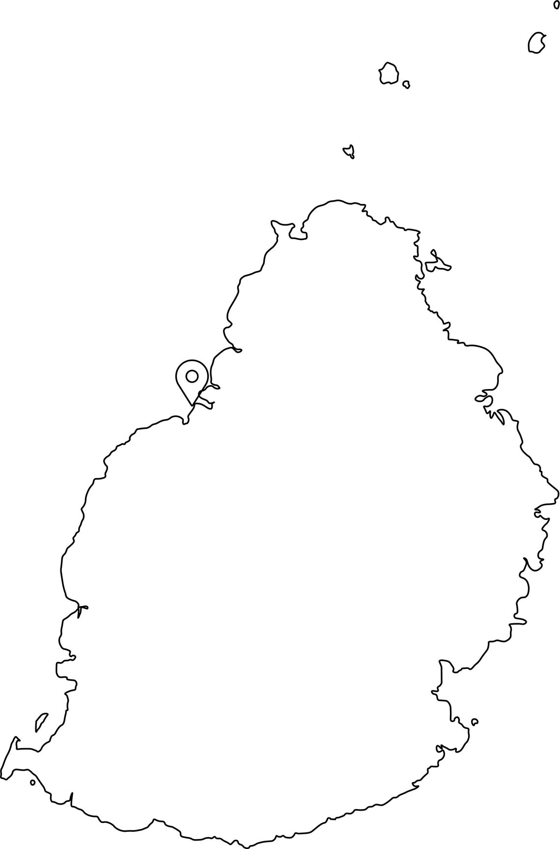 Port Louis Mauritius Map Capital City Country Location Pin | Etsy