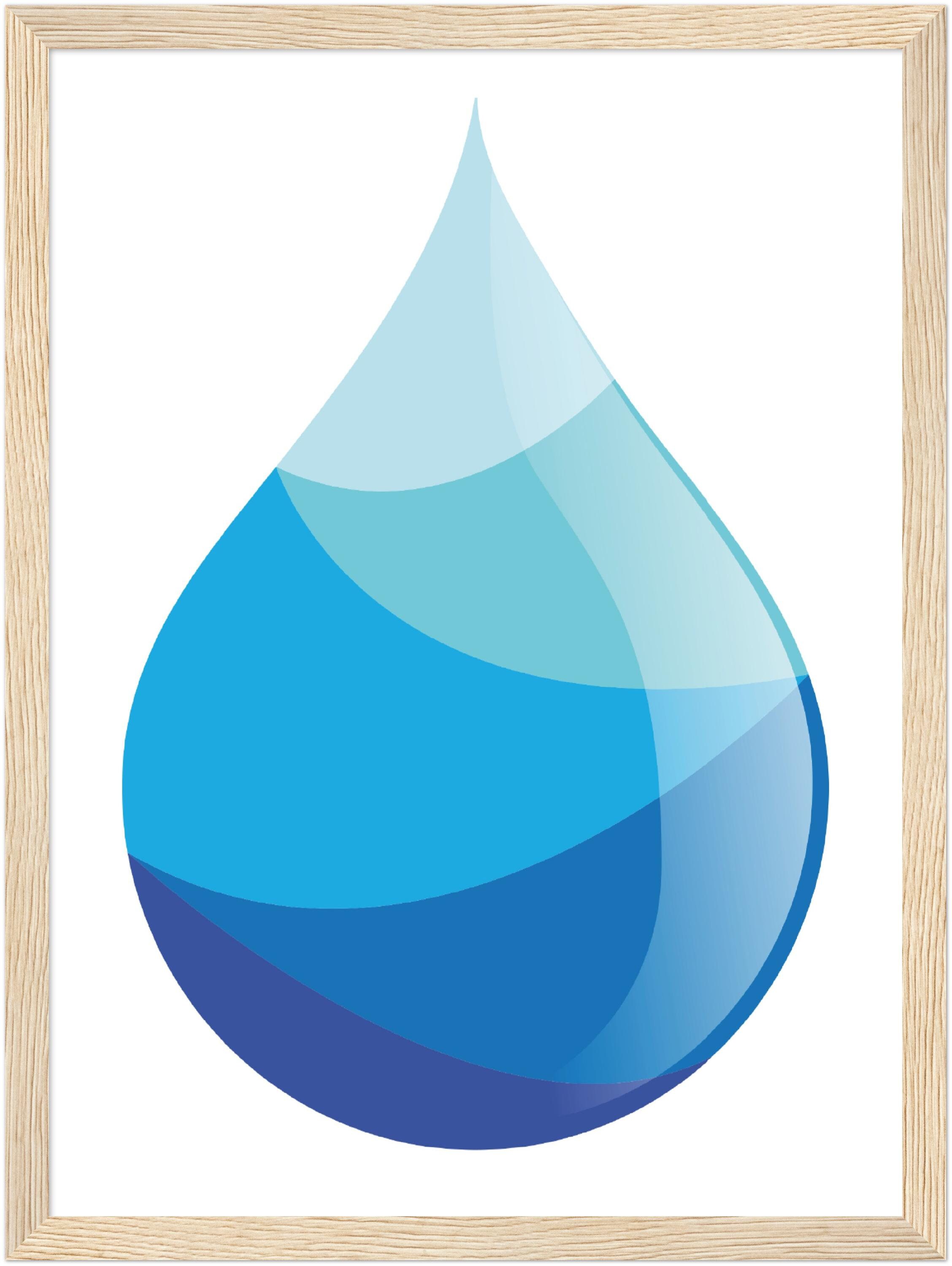 Waterdrop Wall Art for Entryway Wall Decor Blue Water Art for Office ...