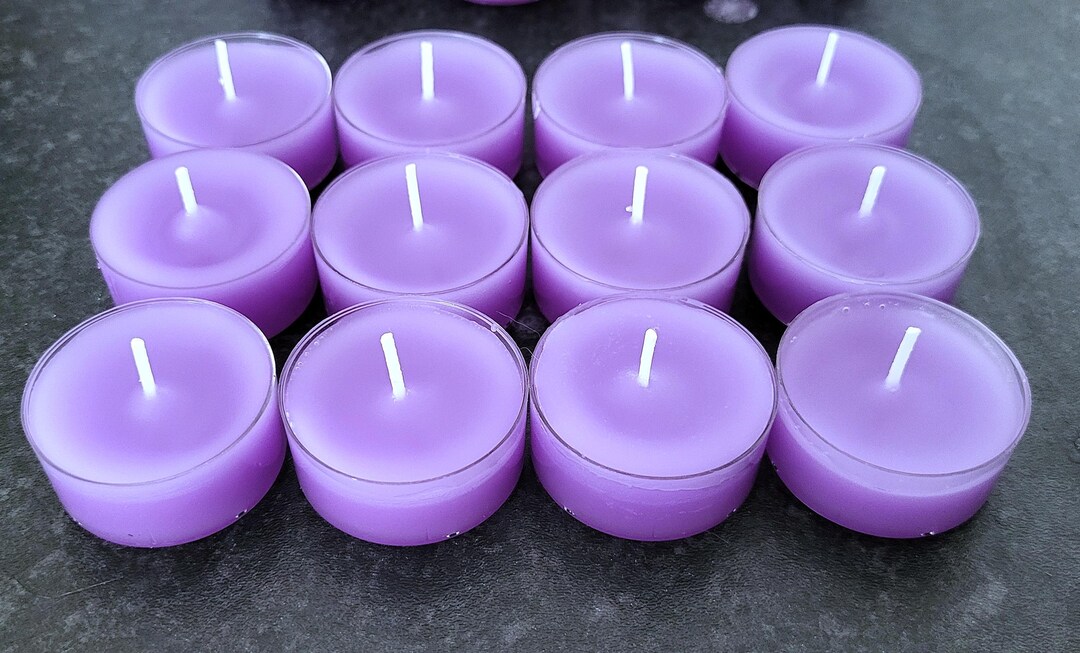 12 - 24 Solid Color Unscented Tea Lights UK - Homemade Carol's Candles ...