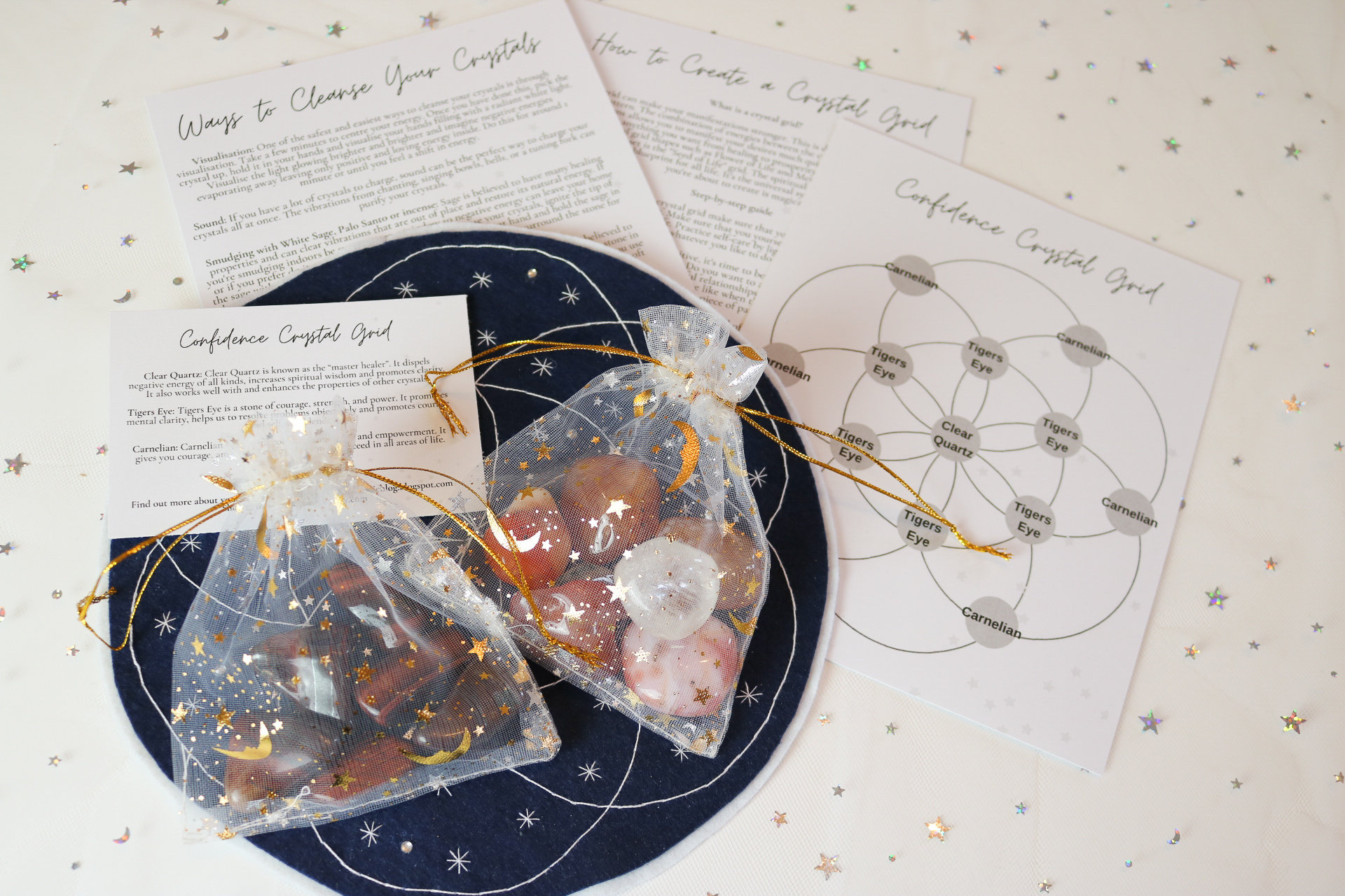 Confidence Crystal Grid Seed of Life Grid Crystals for - Etsy