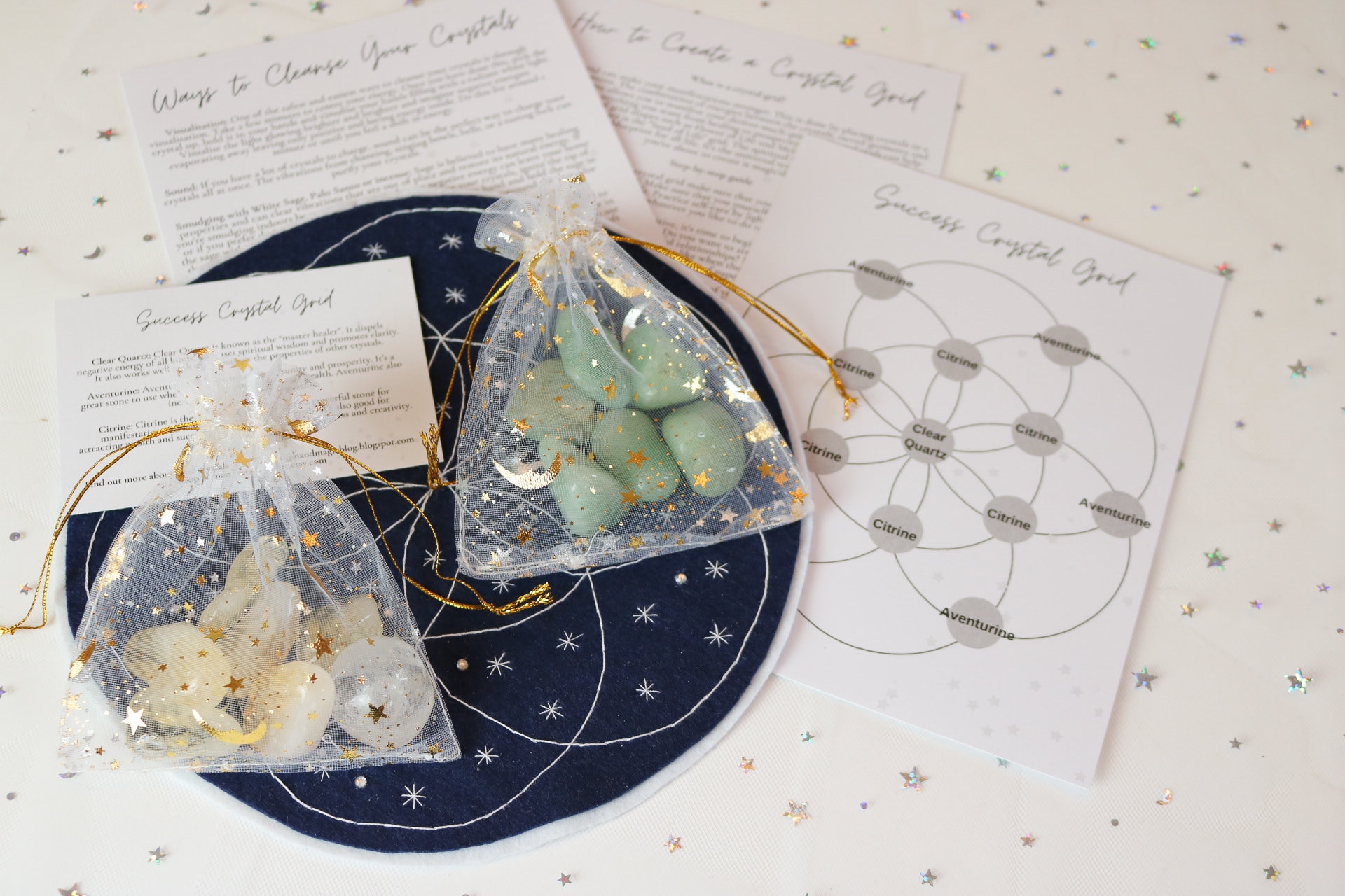 Success Crystal Grid Crystal Grid Set Abundance Seed of Life - Etsy