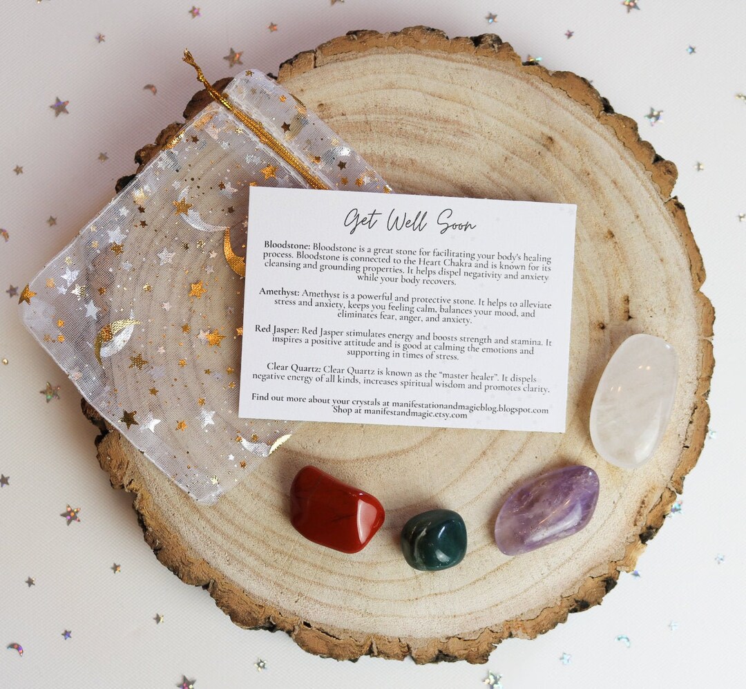 Get Well Soon Crystals, Good Health Crystal Kit, Get Well Soon Gift ...