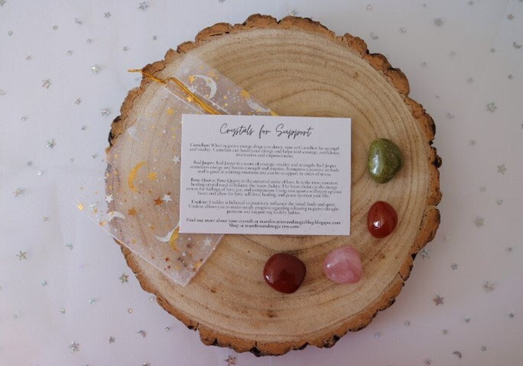 Crystals for Support, Pick Me up Gift, Get Well Soon Gift, Grief ...