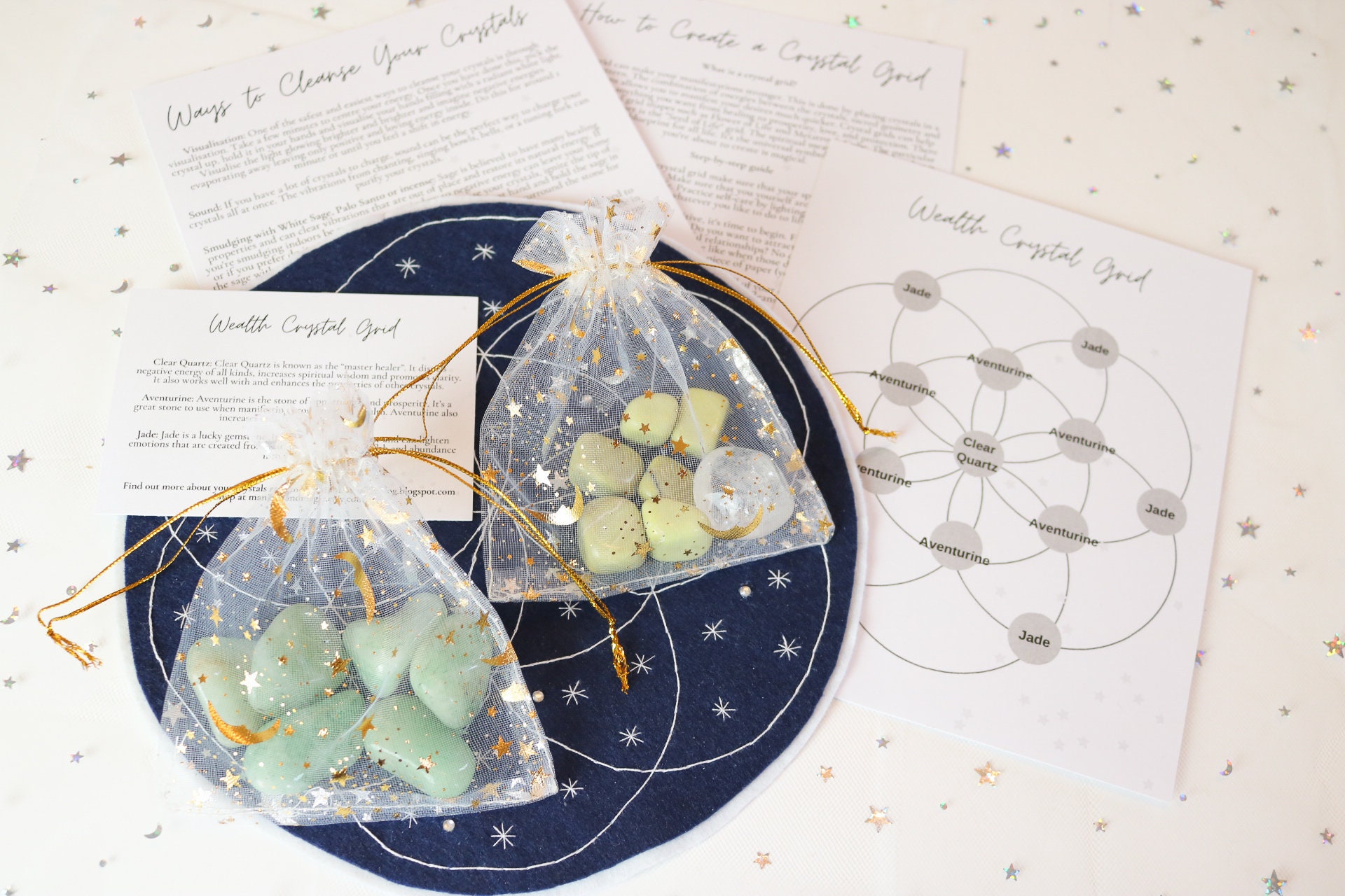 Wealth Crystal Grid, Prosperity Crystal Grid, Crystal Grid for Wealth ...