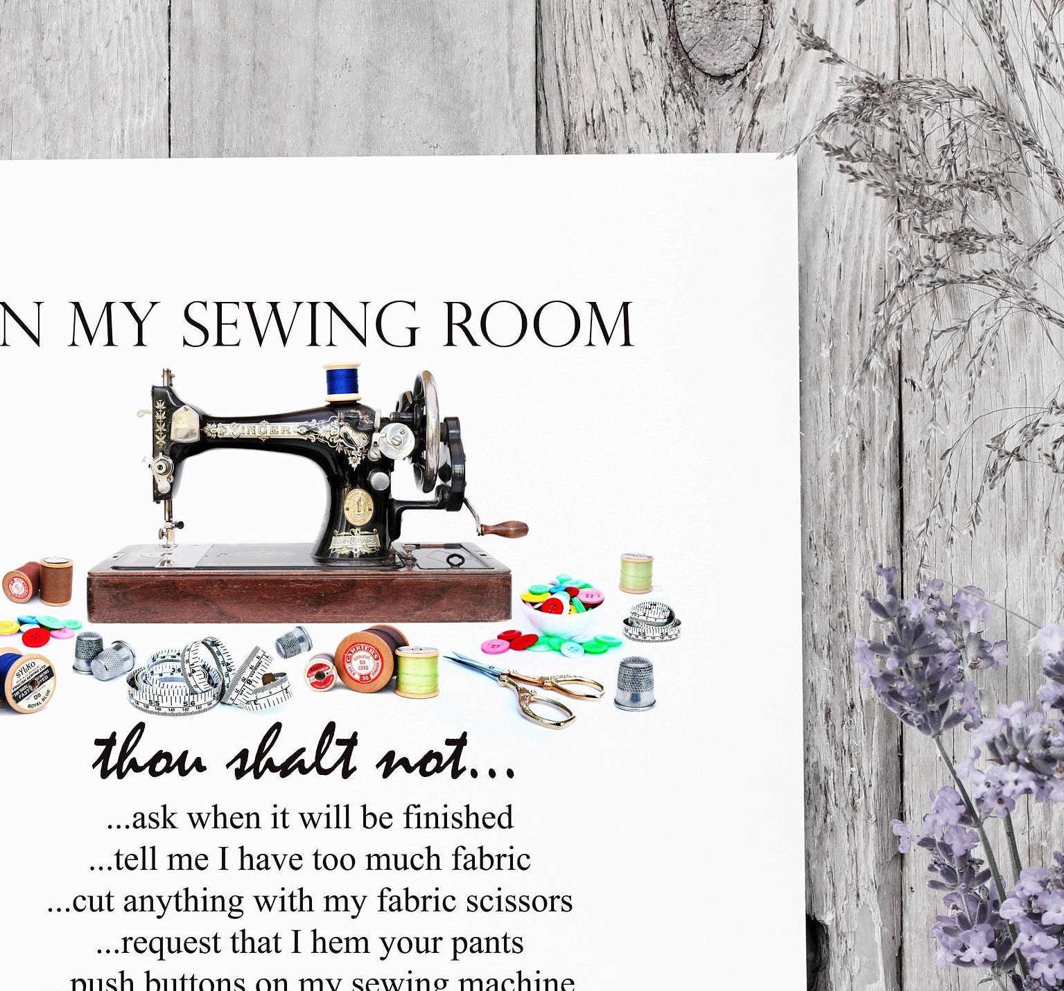 In My Sewing Room Large Downloadable Modern Stylish Printable Wall Art ...