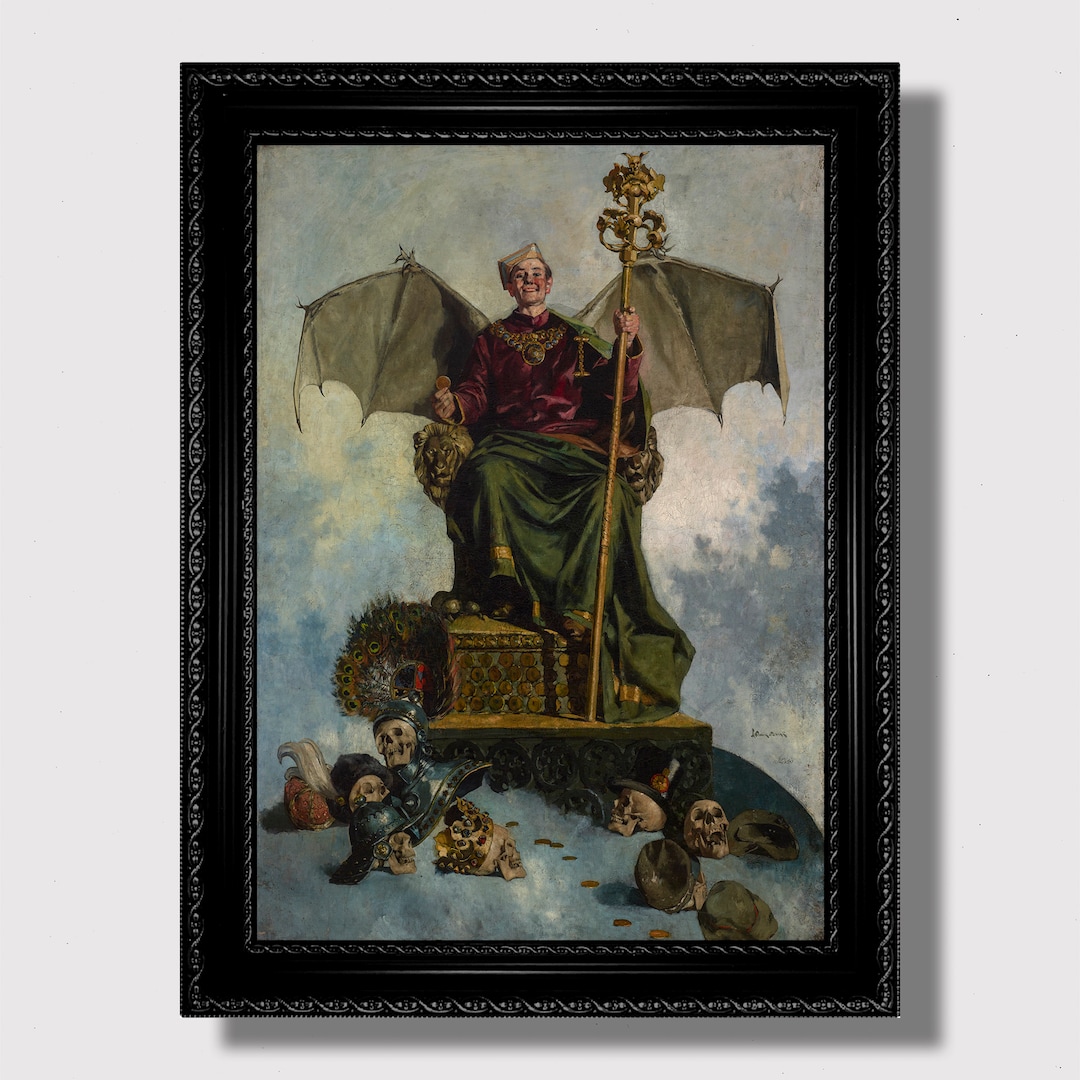 Allegory of Satan – Lord of the World Occult Print, Infernal Dark Art ...
