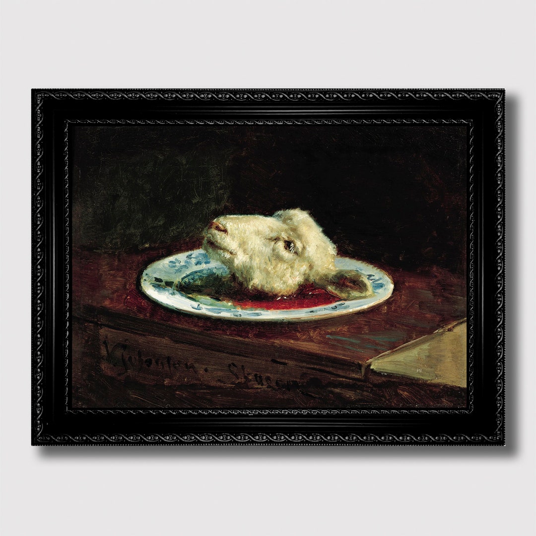 Lamb's Head on a Plate. Macabre Wall Hanging. - Etsy